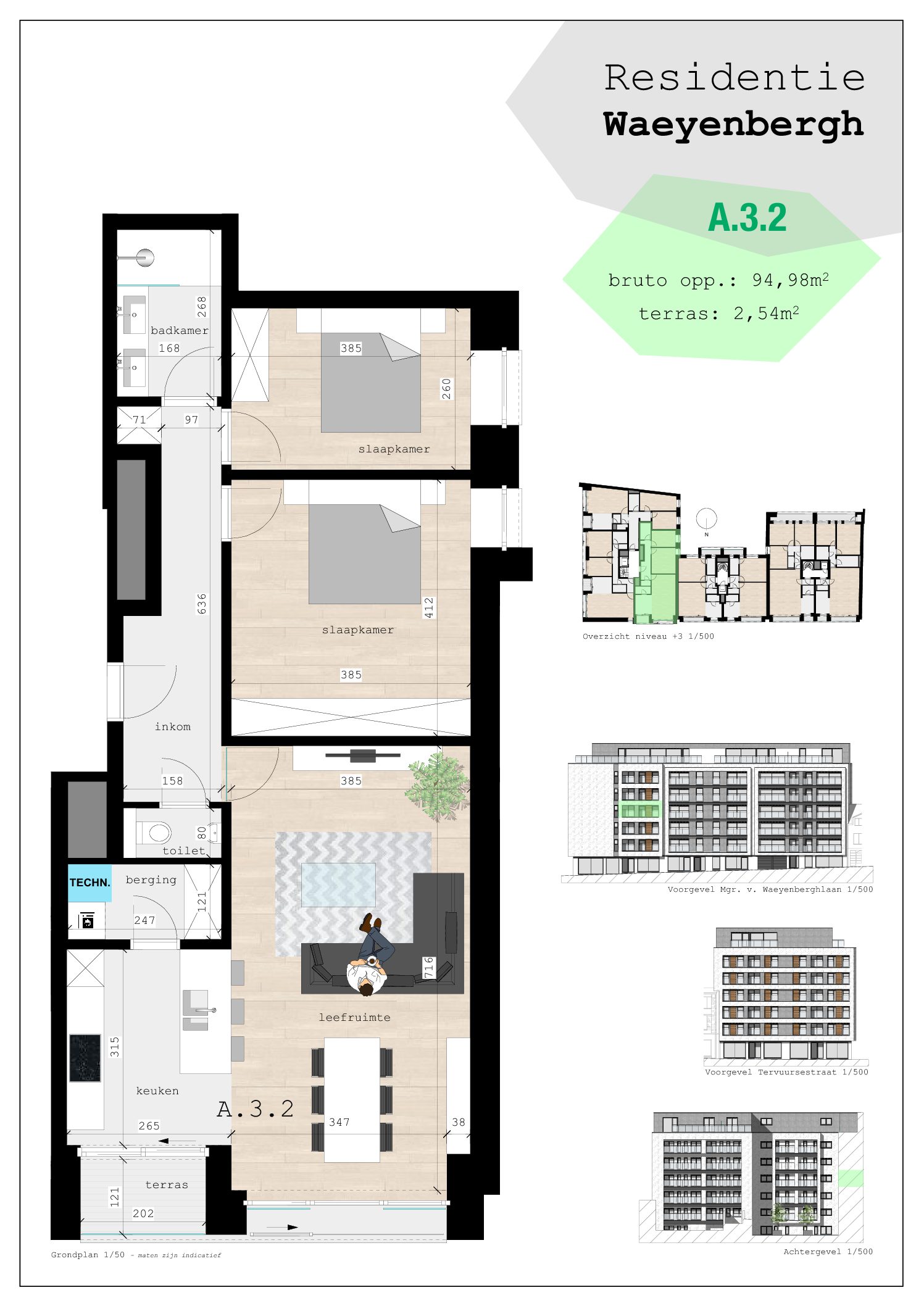 Grondplan Van Waeyenbergh_A3.2 | Homies